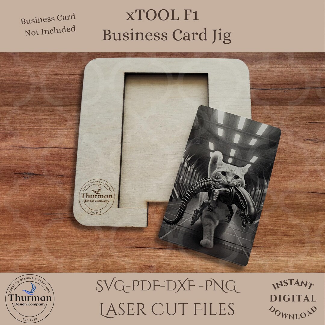 Business Card Jig for Xtool F1, Laser Cut File, Metal Business Card Jig ...