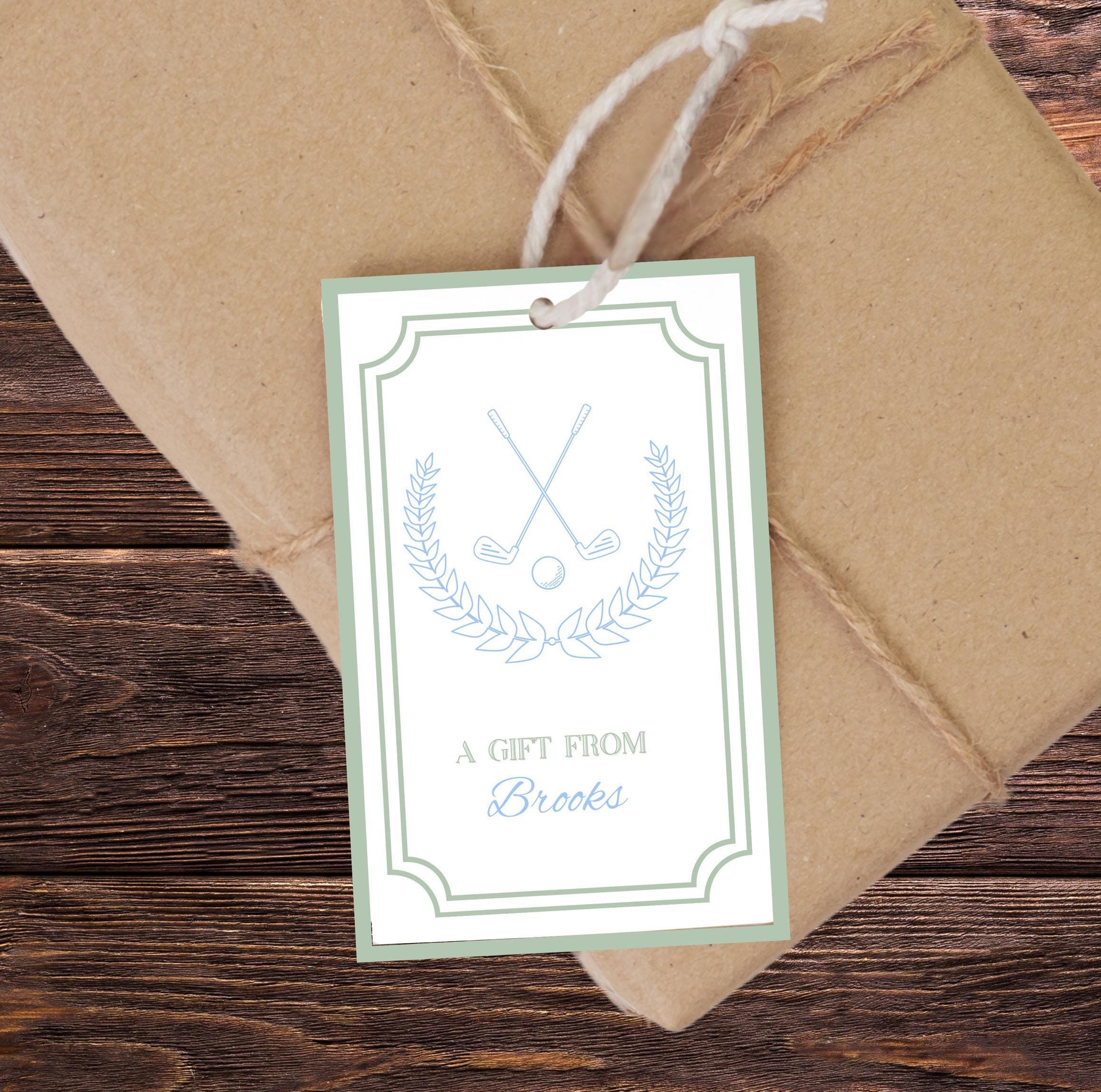 Customizable Gift Tags - Golf Theme | Printed Tags | Preppy | Boys Tags ...