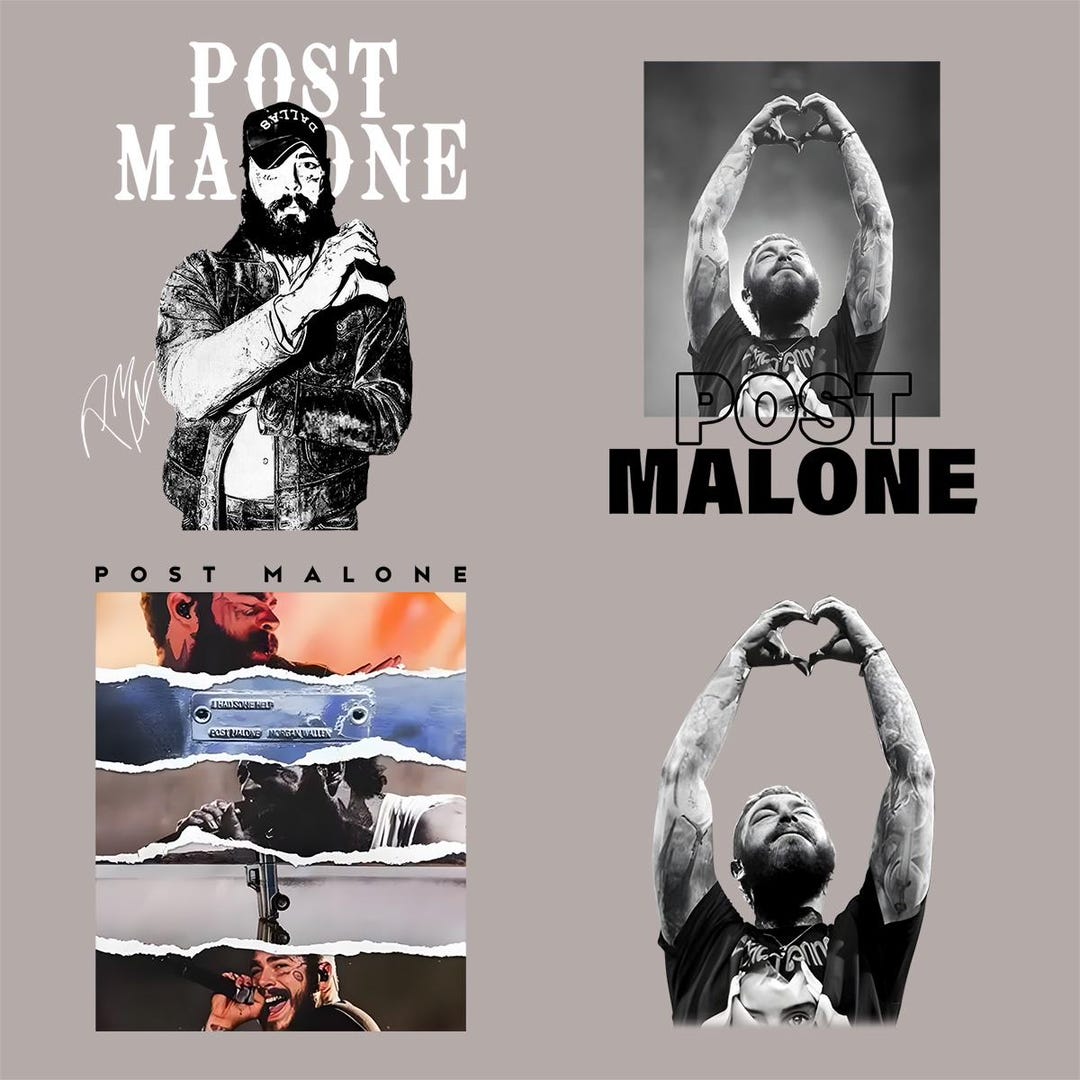 Vintage Post Malone Png, so Cute Ghost Malone Png, Post Malone Fan Gifts To, Cowboy Malone Png ...