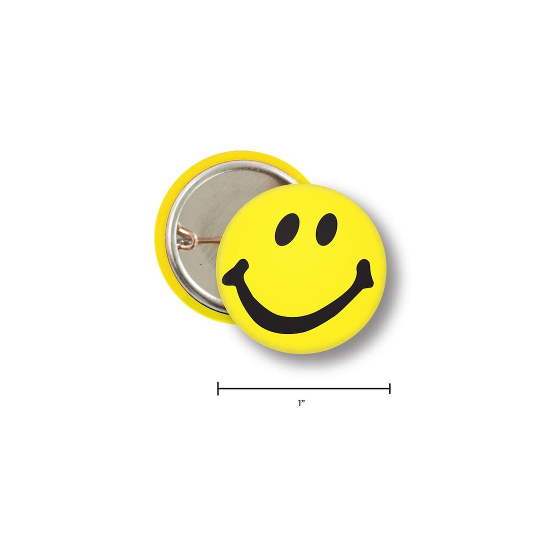 1 Inch Button Smiley Face bag of 25 - Etsy