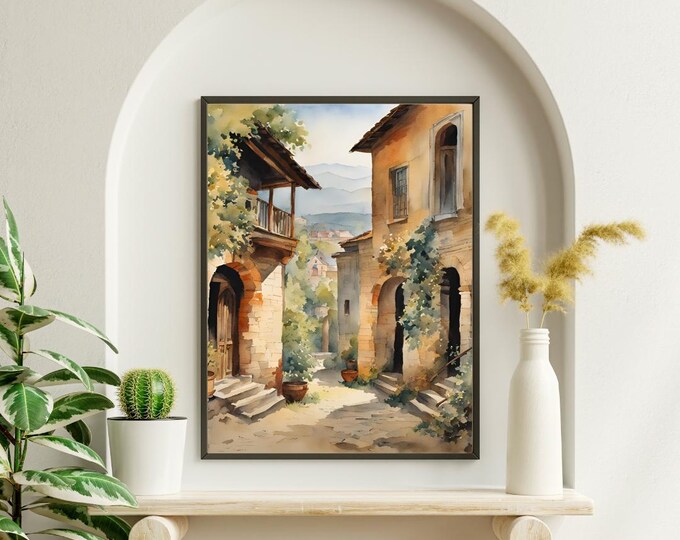 Georgian Landscape Digital Wall Art Print for the Living Room, Bedroom ...