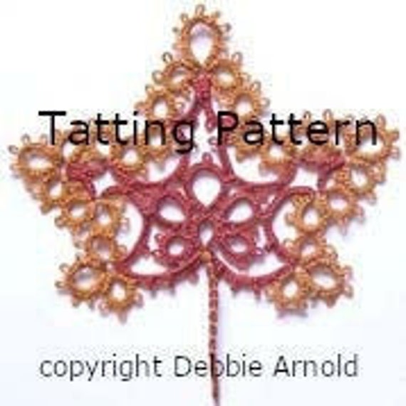 Tatting Pattern maple Leaf PDF Instant Download - Etsy
