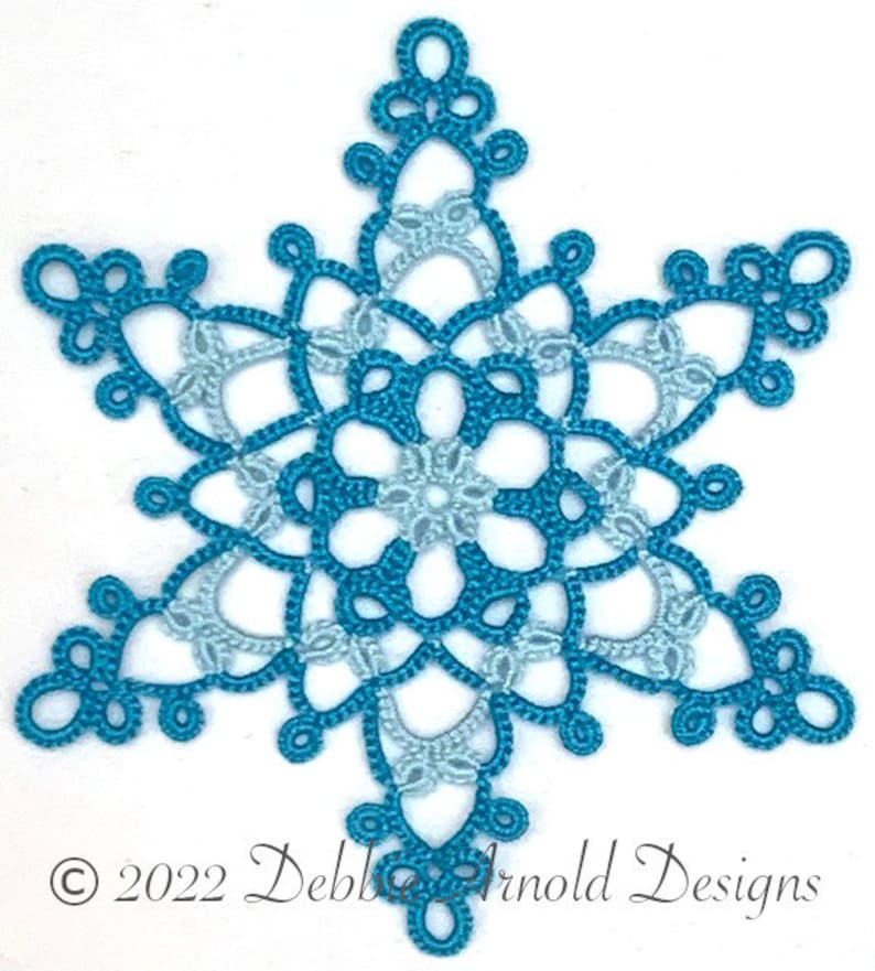 Tatting Pattern back and Forth Snowflake PDF - Etsy
