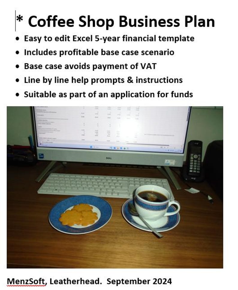 Coffee Shop Excel Business Plan. Financial Model Template. Easy to ...