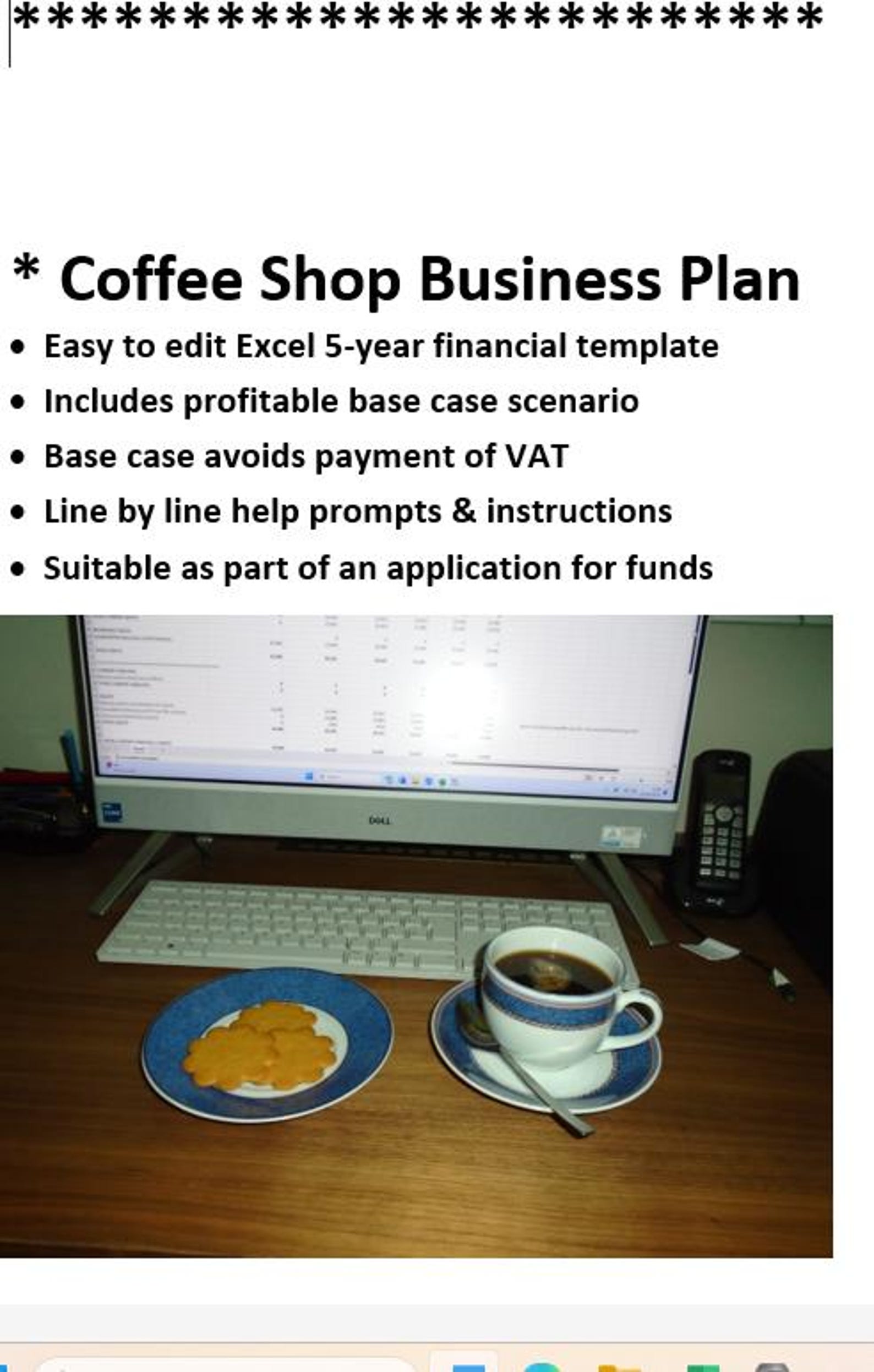 Coffee Shop Income and Expenses Excel Business Model and Plan. Easy to ...