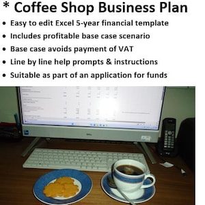 Coffee Shop Excel Business Plan. Financial Model Template. Easy to ...