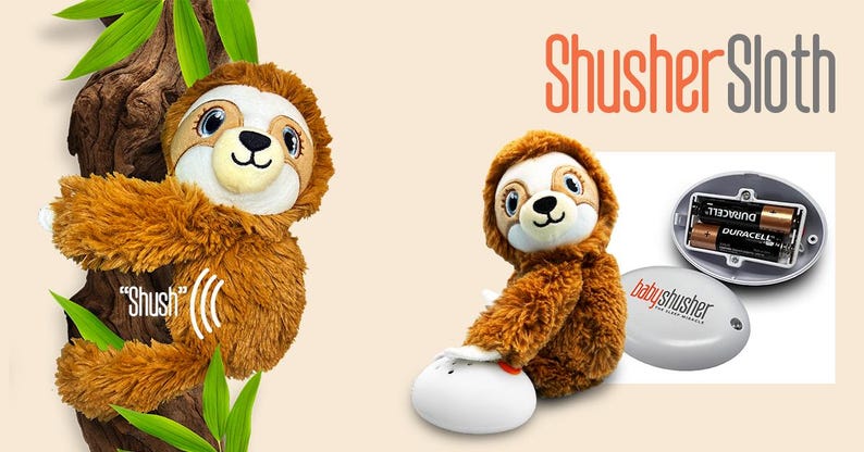 NEW - Shusher Sloth by Baby Shusher: Plush Soothing Sloth Companion - Etsy