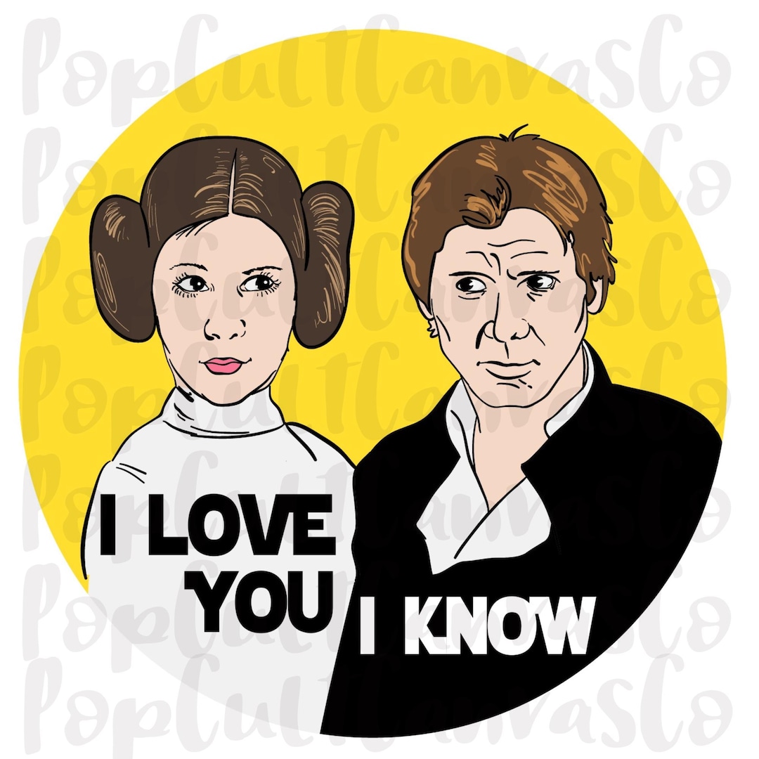 Han Solo, Princess Leia, I Love You, I Know, Popular Culture, Sticker ...
