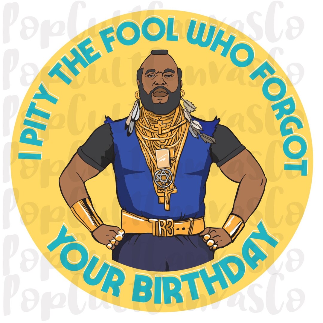B.A. Baracus, the A-team, Pop Culture Birthday Sticker, Cake Topper ...
