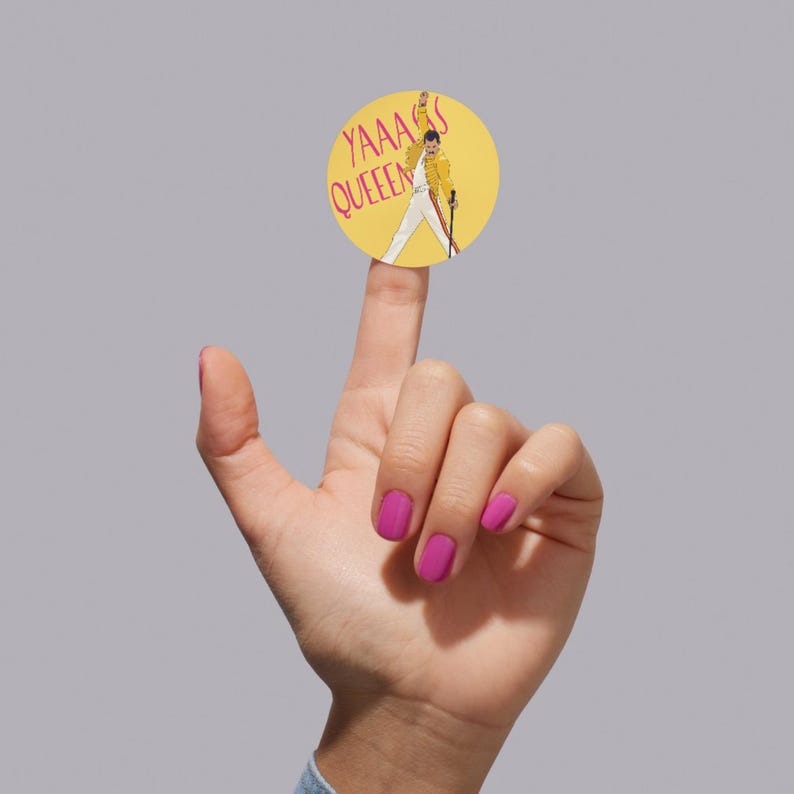 Yaasss Queen, Freddie Mercury, Pop Culture, Sticker, Card, Cake Topper ...