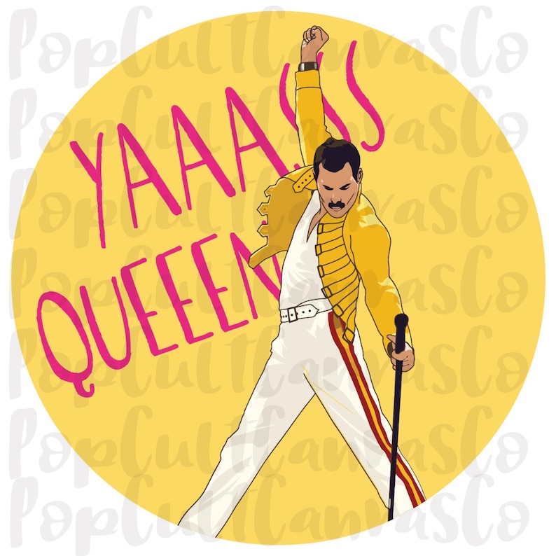 Yaasss Queen, Freddie Mercury, Pop Culture, Sticker, Card, Cake Topper ...