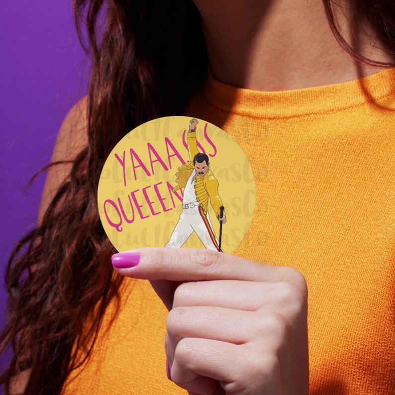 Yaasss Queen, Freddie Mercury, Pop Culture, Sticker, Card, Cake Topper ...
