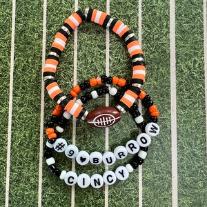 Cincinnati Bengals Bracelet Bengals Game Day Friendship Bracelet Pack ...
