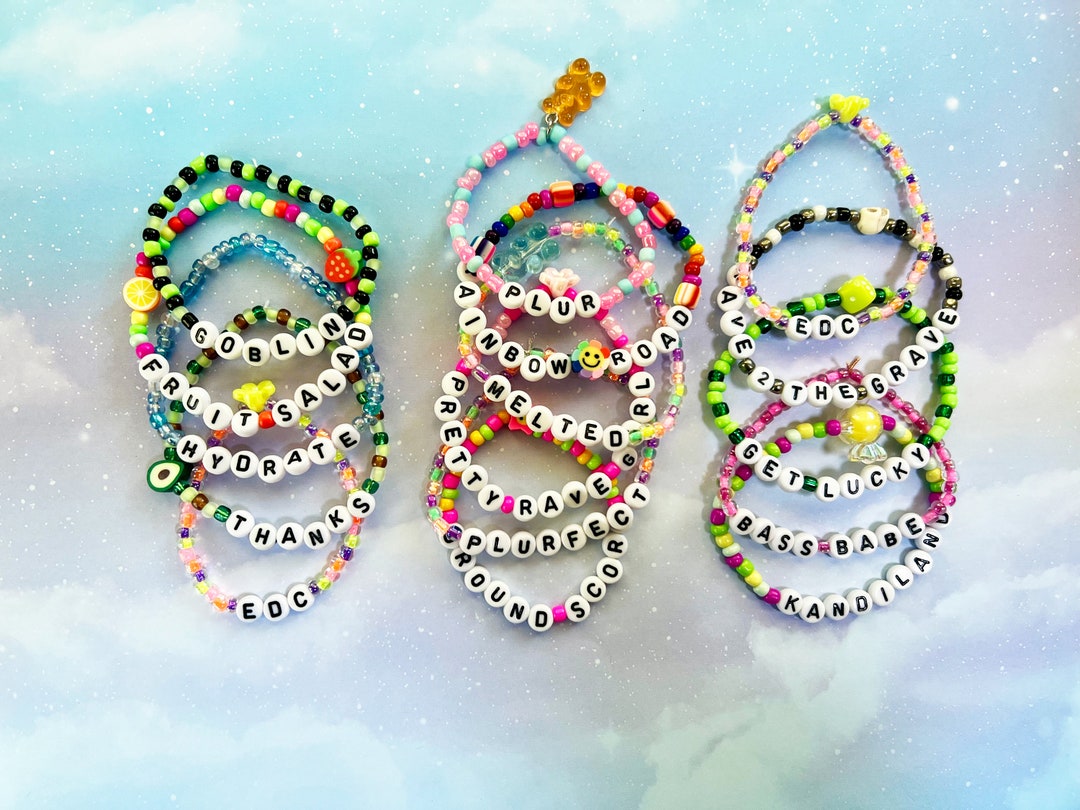 EDC Themed Kandi Packs | Customizable Premium Glass Bead EDM Festival ...