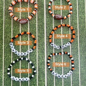 Cincinnati Bengals Bracelet Bengals Game Day Friendship Bracelet Pack ...