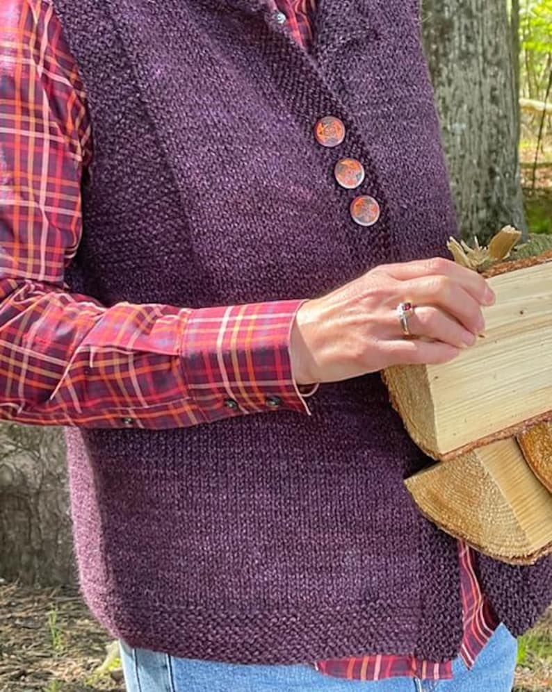 Simply Detailed Vest Knitting Pattern PDF - Advanced Beginner - Worsted ...