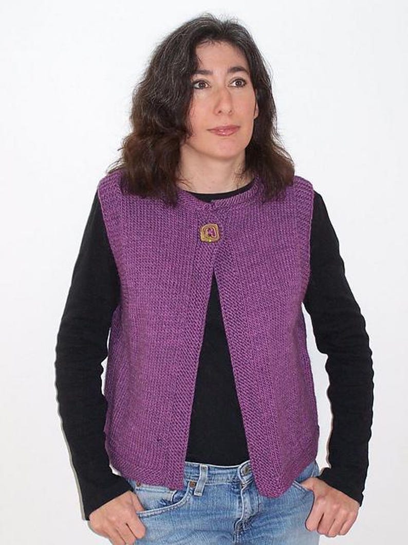 Simply Detailed Vest Knitting Pattern PDF - Advanced Beginner - Worsted ...