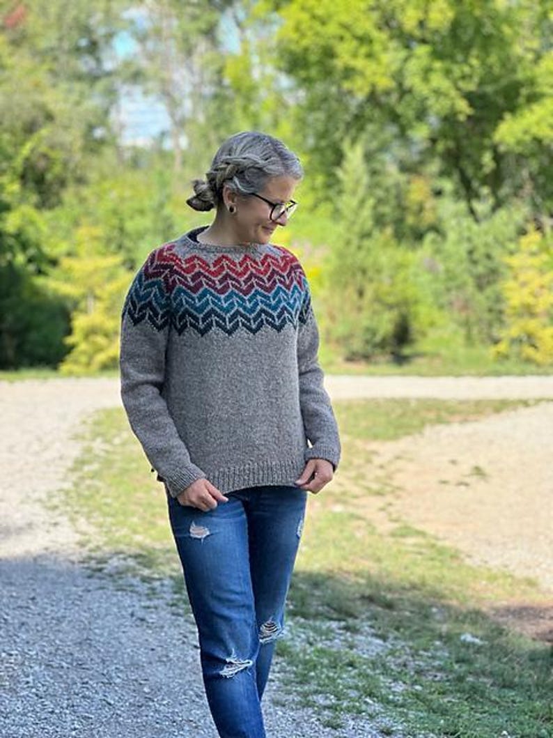 Modern Love Knitting Pattern Intermediate Sport Yarn Pullover PDF - Etsy