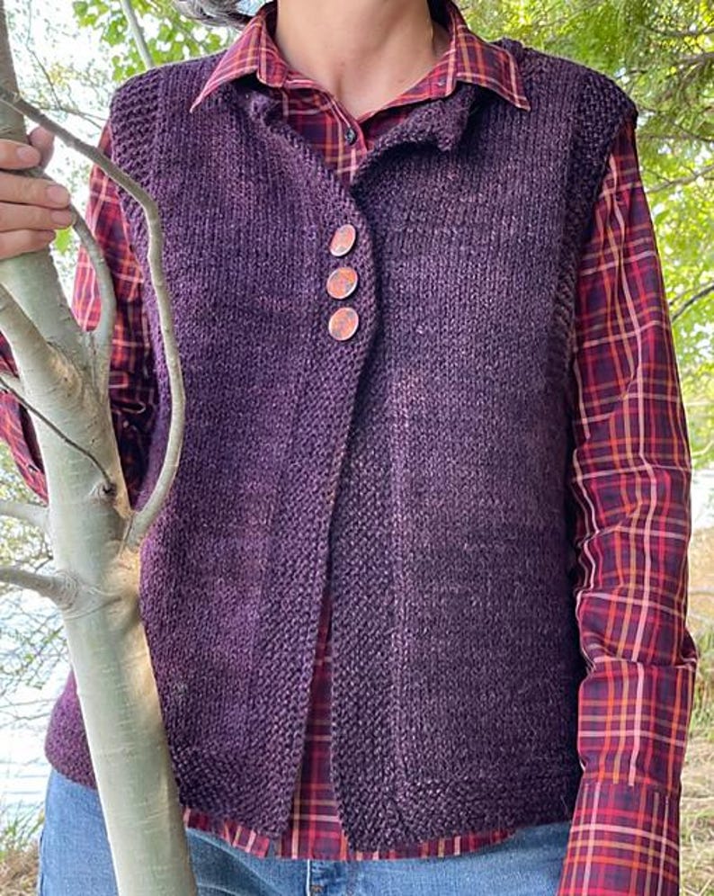 Simply Detailed Vest Knitting Pattern PDF - Advanced Beginner - Worsted ...