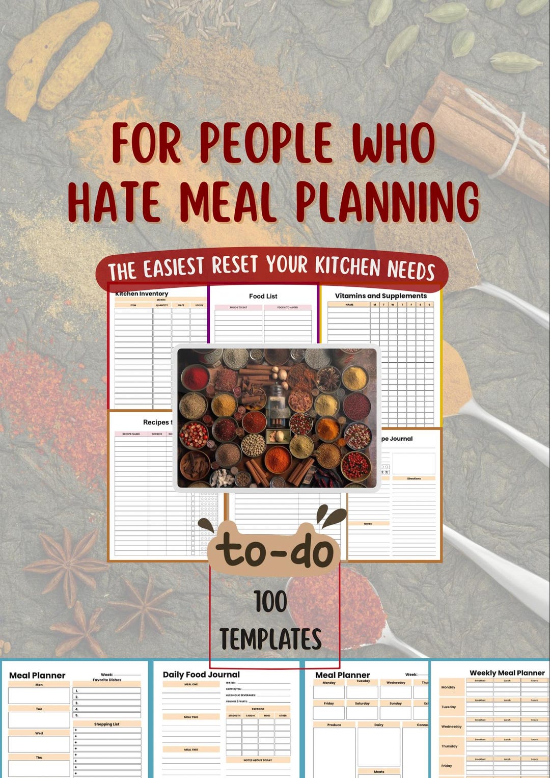 Adhd-friendly Meal Planner | Reduce Overwhelm & Plan Weekly Meals ...