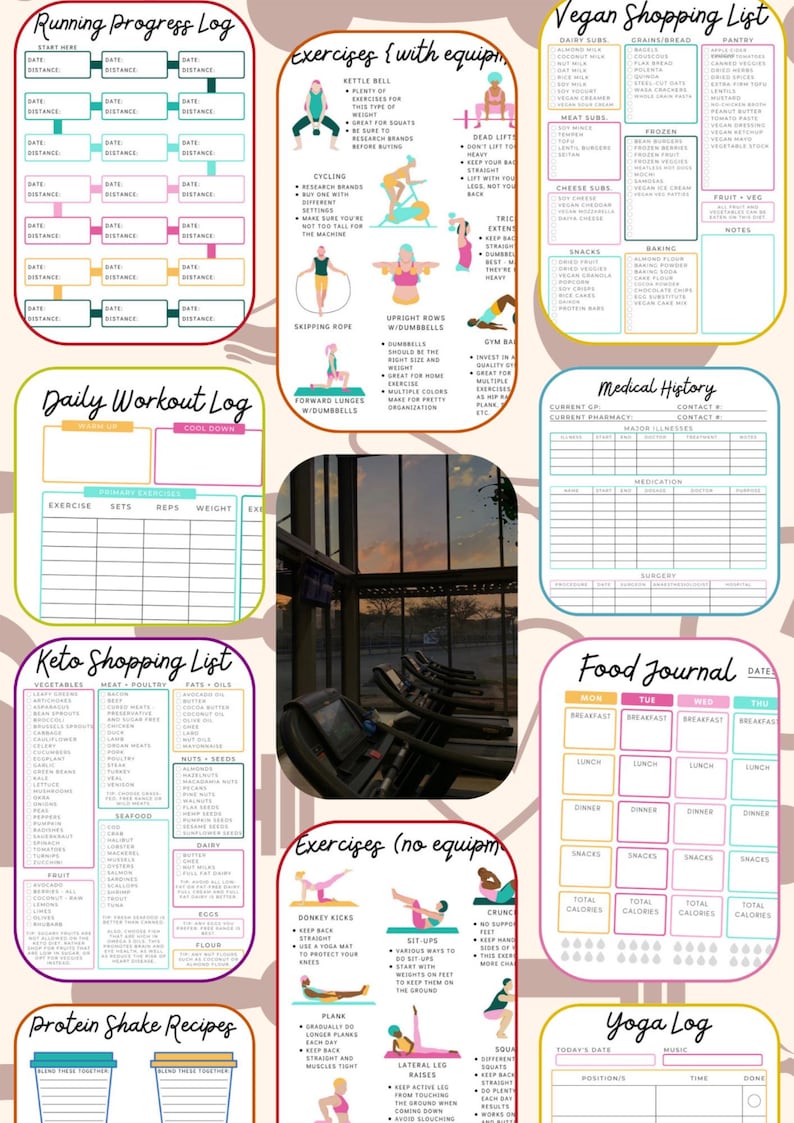 2026 Fitness Planner | Undated Workout & Exercise Tracker | Track ...