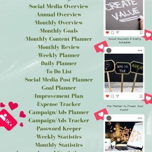 All in One Social Media Planner | Content Planner | Instagram |youtube ...