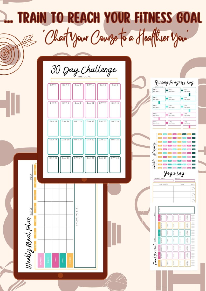 2026 Fitness Planner | Undated Workout & Exercise Tracker | Track ...