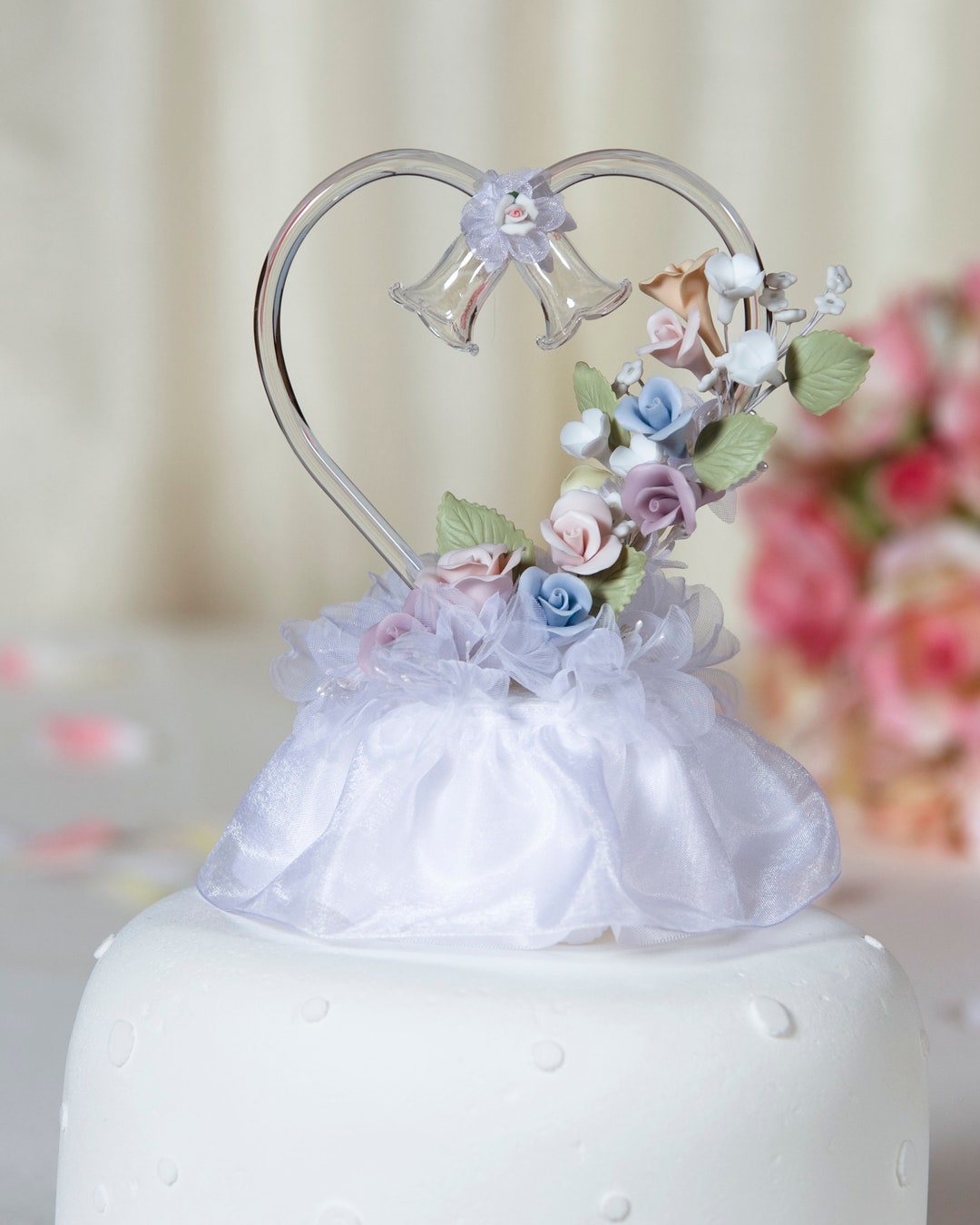 Pastel Porcelain Rose Cake Topper - Etsy