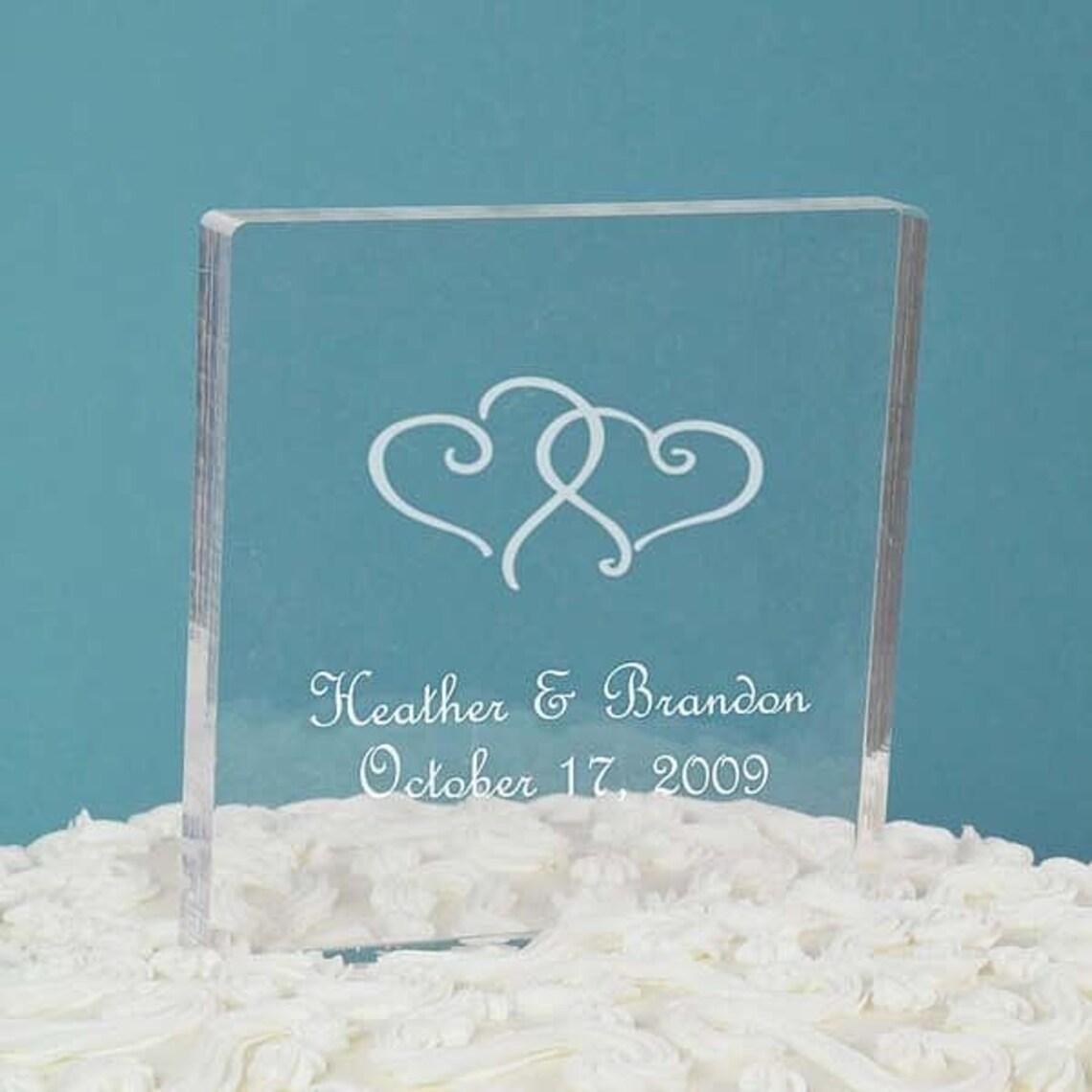 Personalized Acrylic Square Cake Topper - Etsy