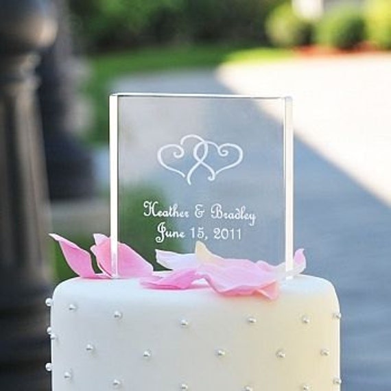 Personalized Acrylic Square Cake Topper - Etsy