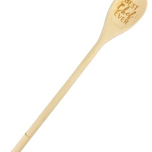 Engraved Best Chef Ever Wood Spoon Gift - 14 Inch- Hostess Gift, Shower ...