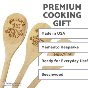 Bake off Custom Engraved Wood Spoon Prizes (set of 3) - 14 Inch- Baking ...