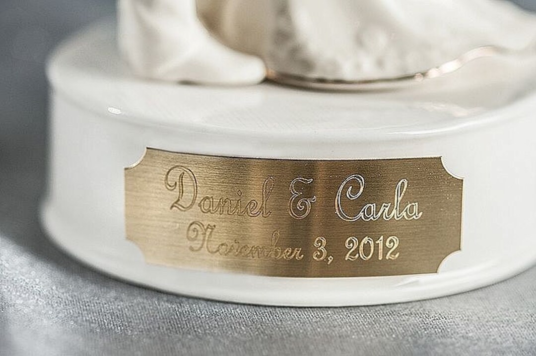 Personalized Custom Porcelain Wedding Cake Topper Base With Your Names ...