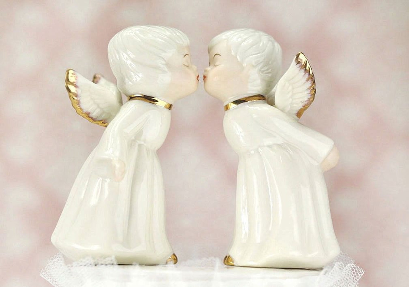 Kissing Cherub Wedding Angels - Etsy