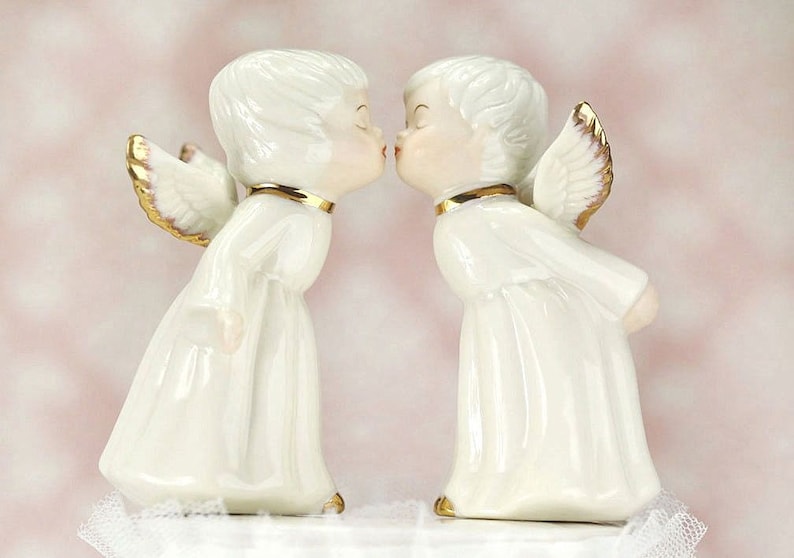 Kissing Cherub Wedding Angels | Etsy