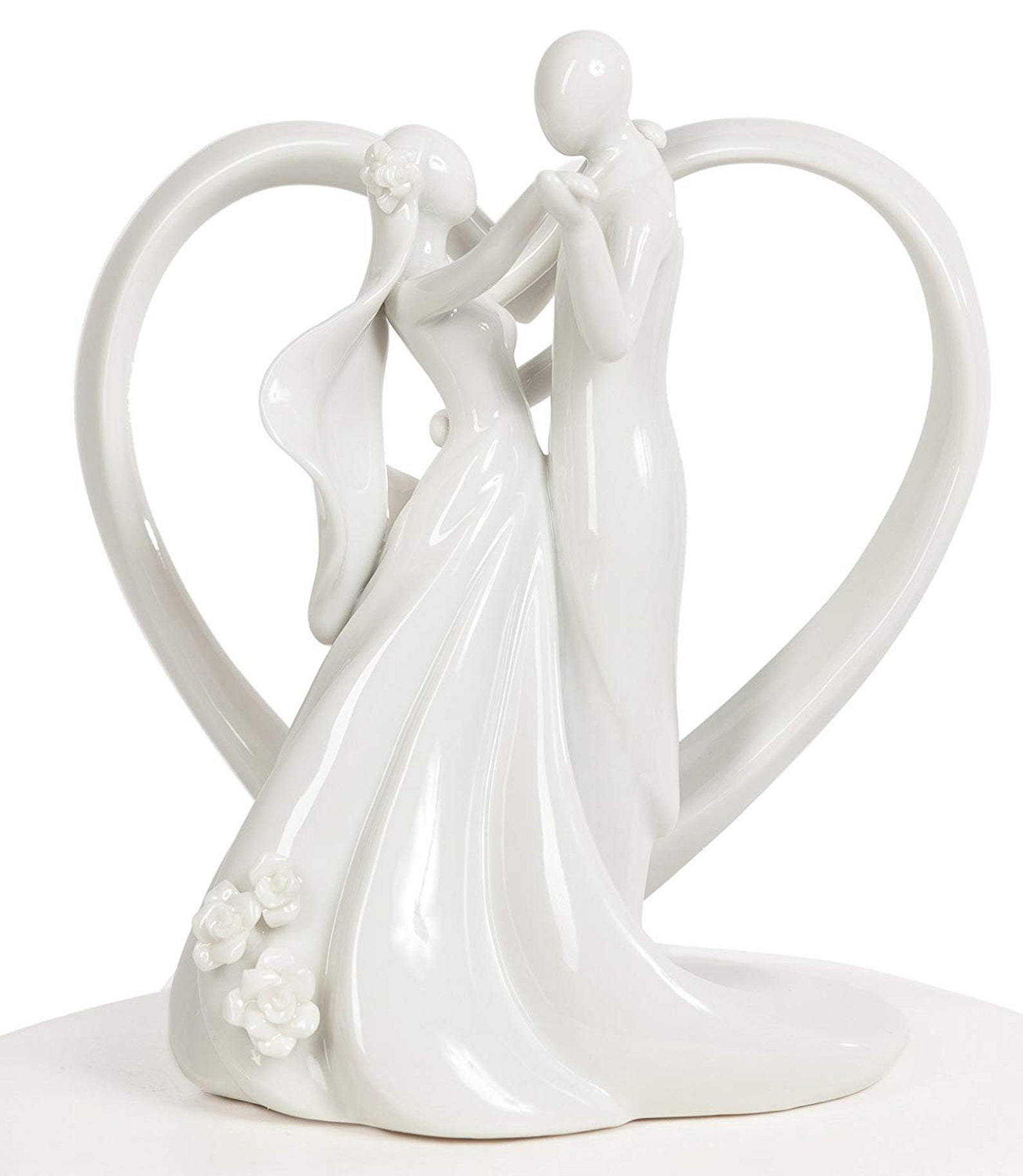 Stylized Dancing Wedding Cake Topper Figurine Bride an Groom Modern ...
