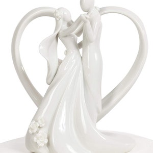 Stylized Dancing Wedding Cake Topper Figurine - Bride an Groom Modern ...