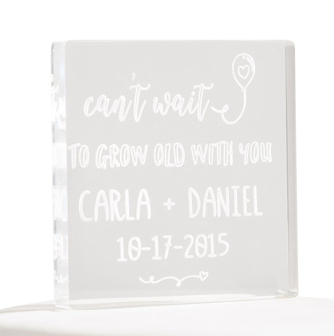 Personalized Can't Wait to Grow Old With Your Acrylic - Etsy