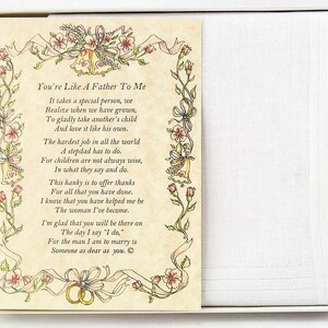 Personalized From the Bride to Her Stepfather Wedding Handkerchief - Etsy