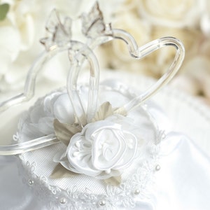 Satin Rose Hearts Wedding Cake Topper - Etsy