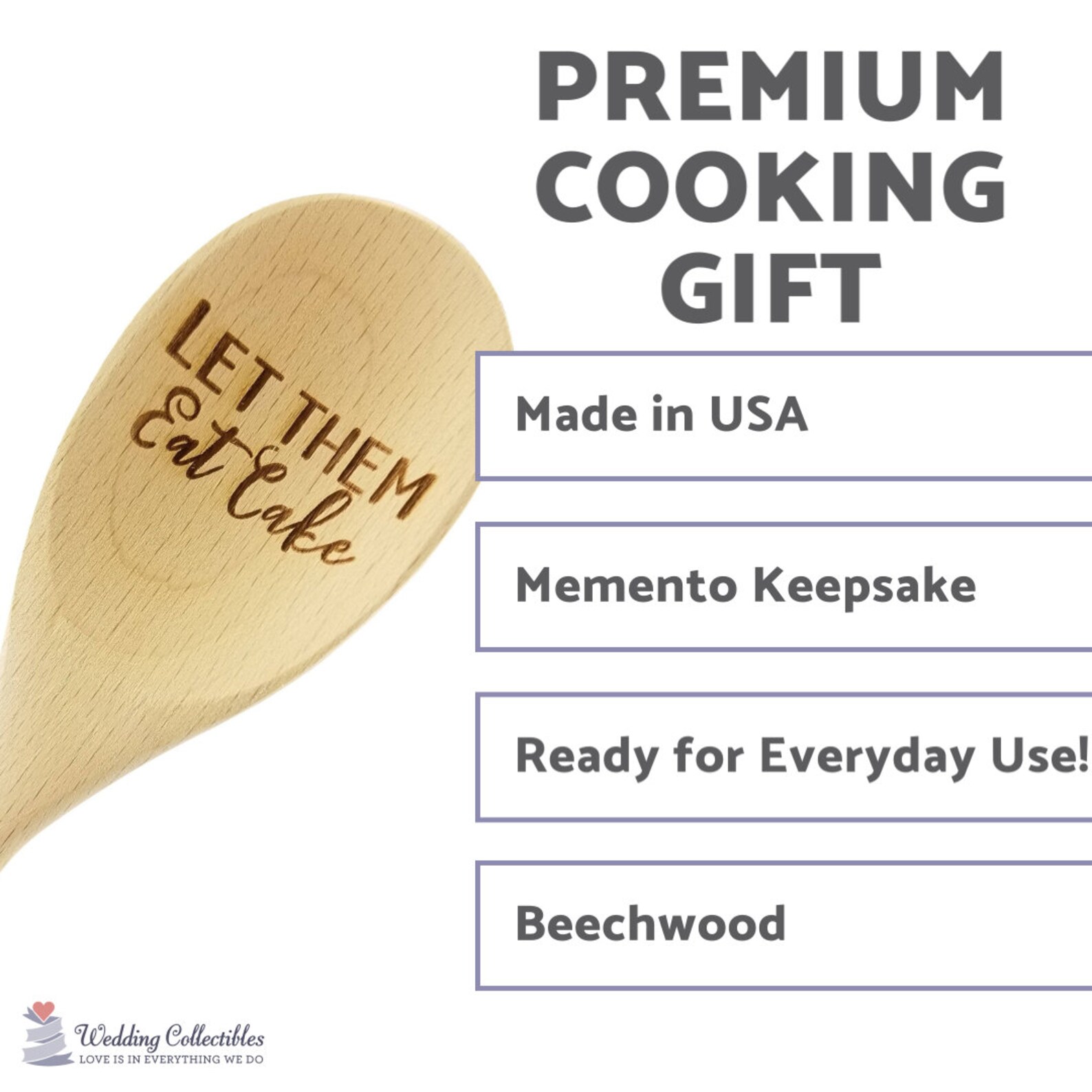 Engraved Let Them Eat Cake Wood Spoon Gift - 14 Inch- Hostess Gift ...