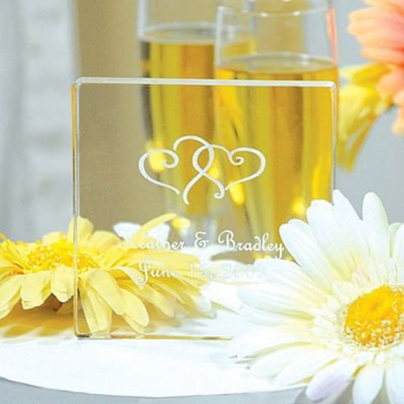 Personalized Acrylic Square Cake Topper - Etsy