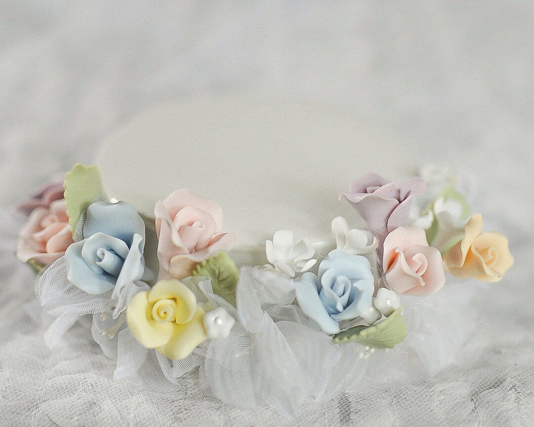 Pastel Rainbow Rose DIY Wedding Cake Topper Base - Etsy