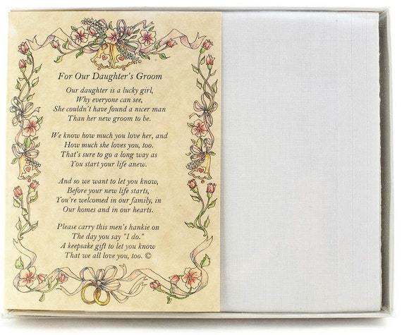 Personalized From The Bride s Parents To The Groom Poetry Etsy Personalized From The Bride s Parents To The Groom Poetry Etsy