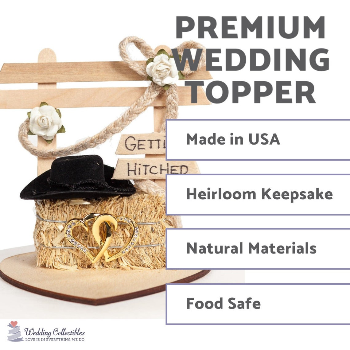 Western Affection Wedding Cake Topper - Etsy