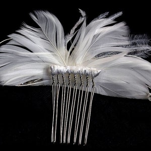Boho Chic Feather and Crystal Comb - Etsy