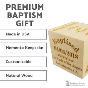 Custom Engraved BIG Baby's Baptism Christening Dedication Block 2024 ...