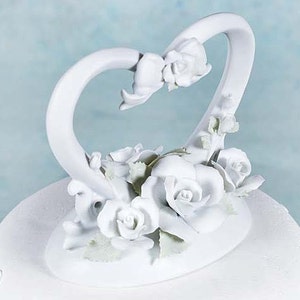 Rose Heart Cake Topper - Etsy