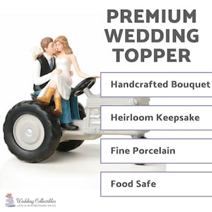 Tractor Country Western Farm Bride and Groom Wedding Cake Topper ...