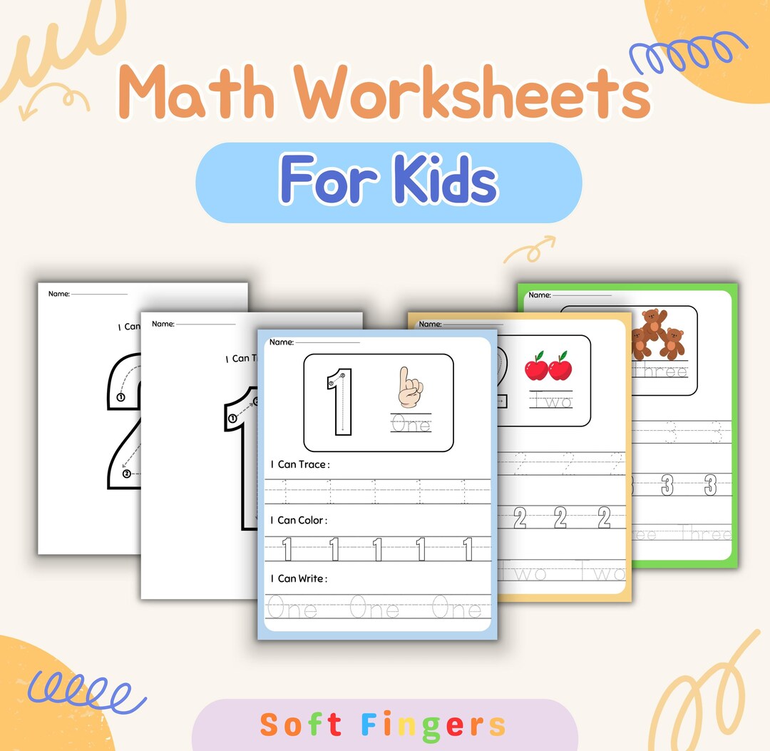 Math Worksheets for Kids ,montessori Number Training, Counting ...